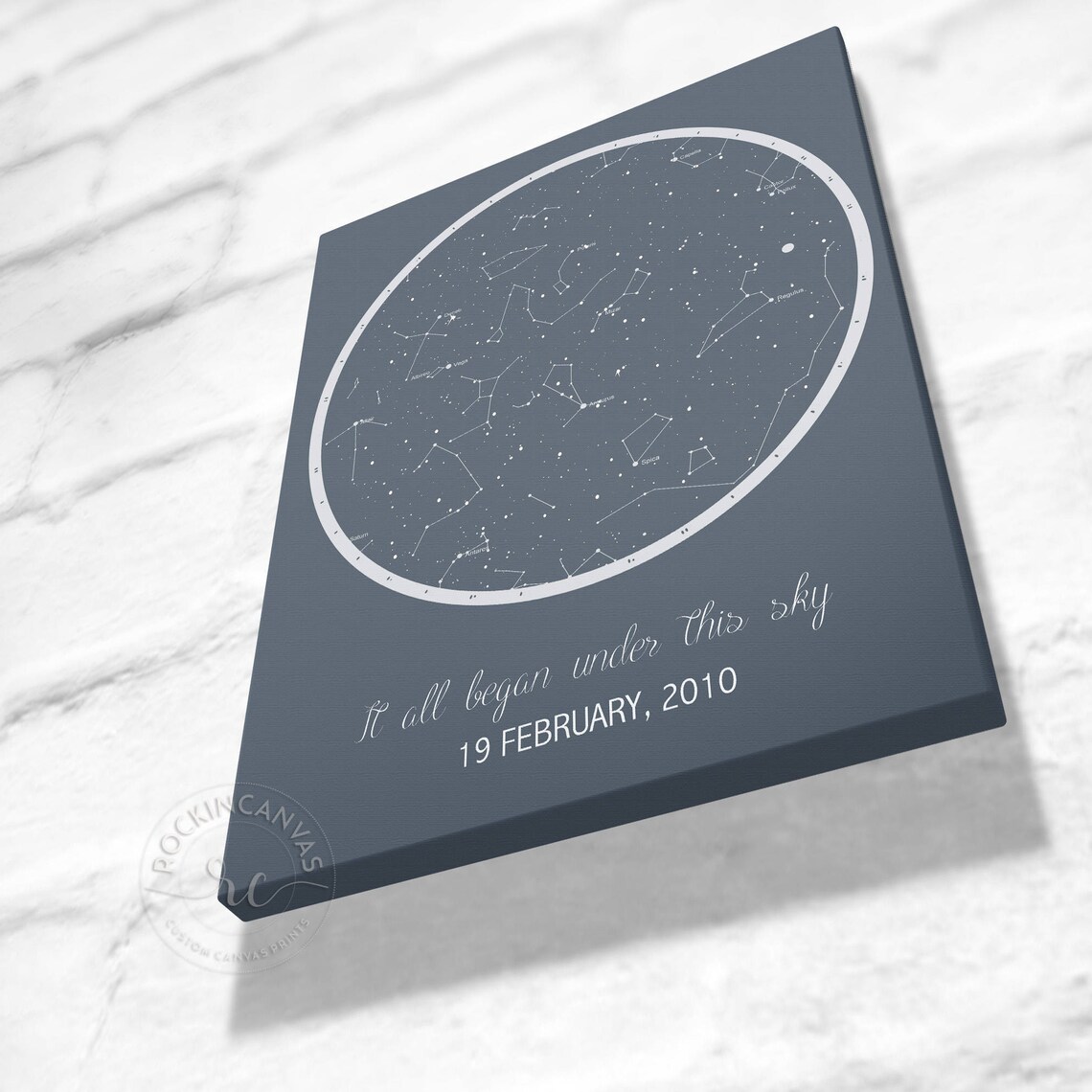 Custom Sky Map Sky Map Art Star Map Canvas Personalized - Etsy