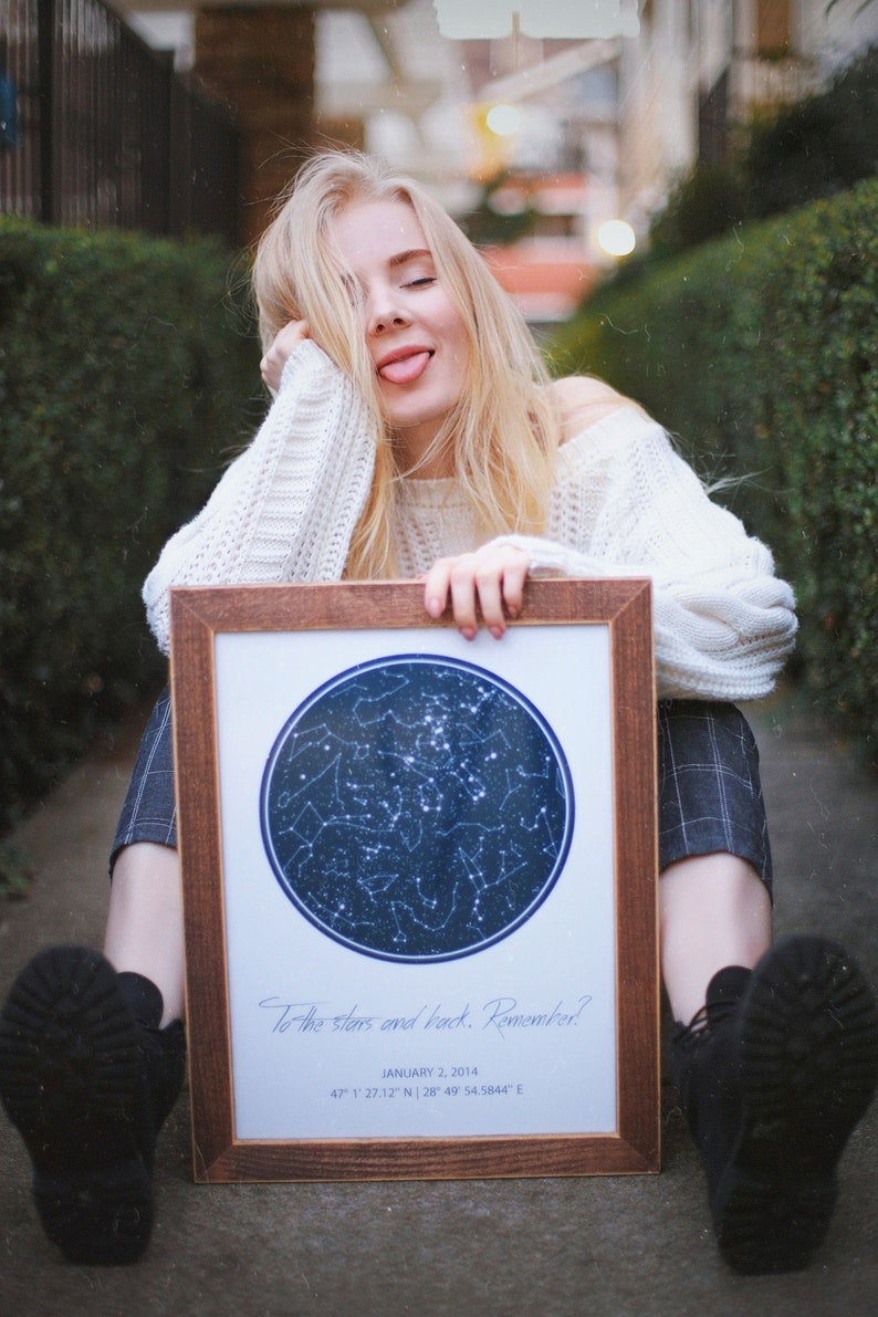 Custom Star Map Framed Star Map Constellation Map Wedding - Etsy