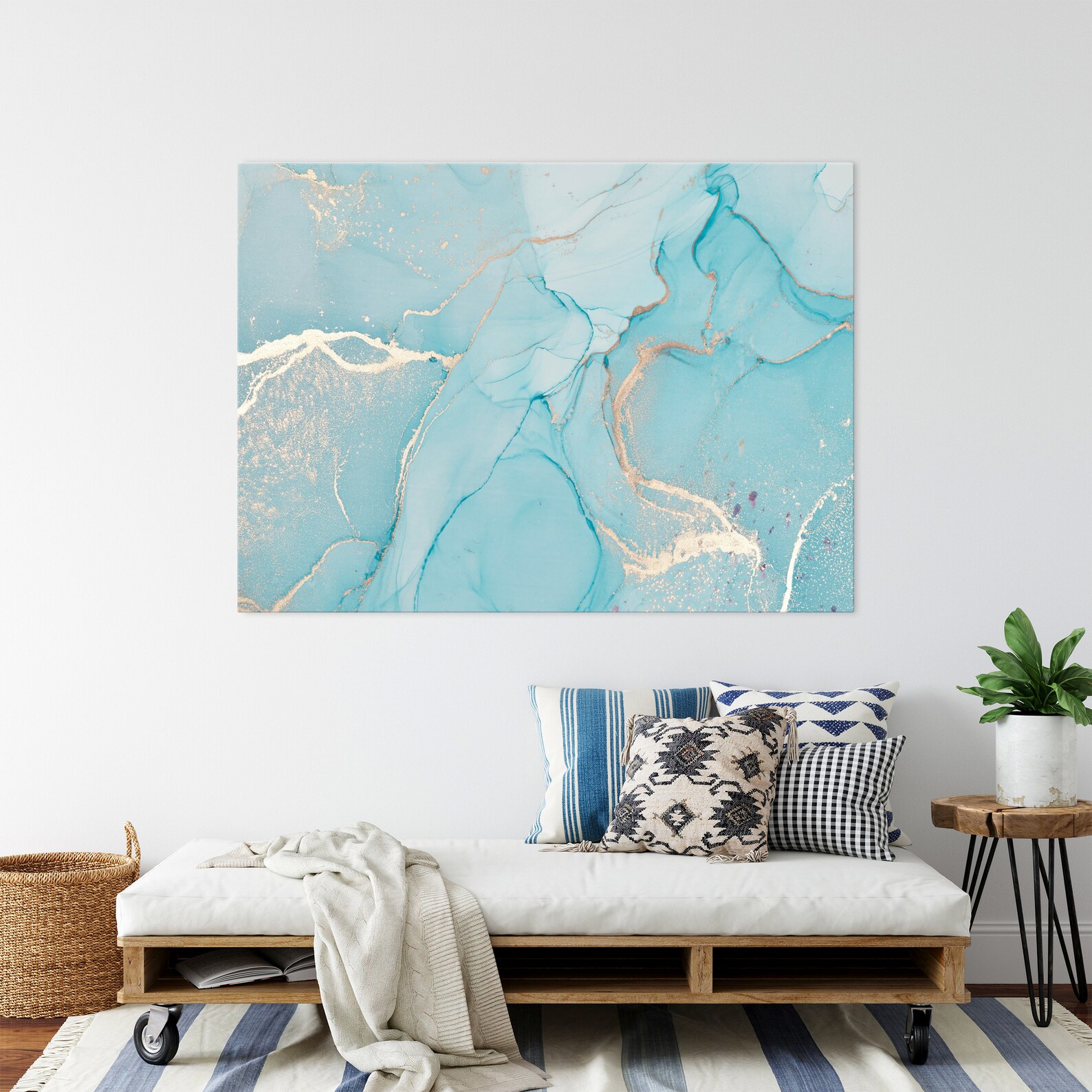 Marble Canvas Print Large Marble Art on Canvas Modern Wall - Etsy