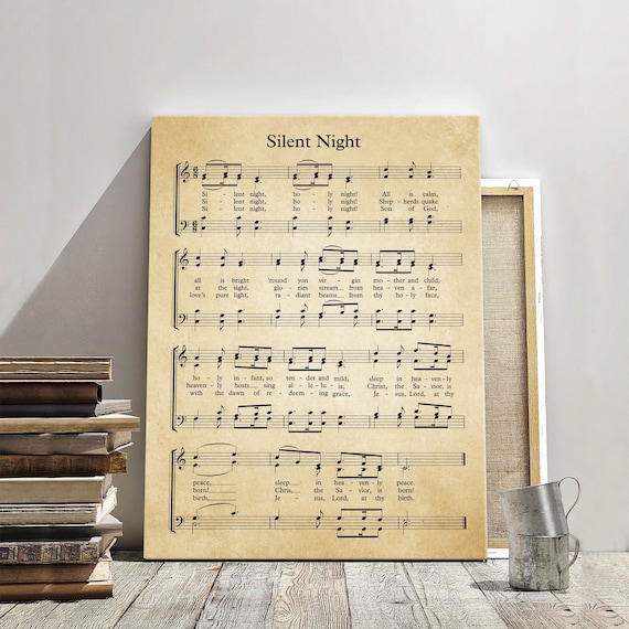Vintage Christmas Sheet Music Silent Night