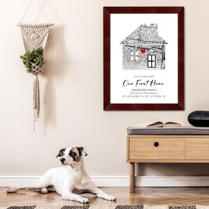 Personalized First Home Map Print, Housewarming Gift, Framed - Etsy