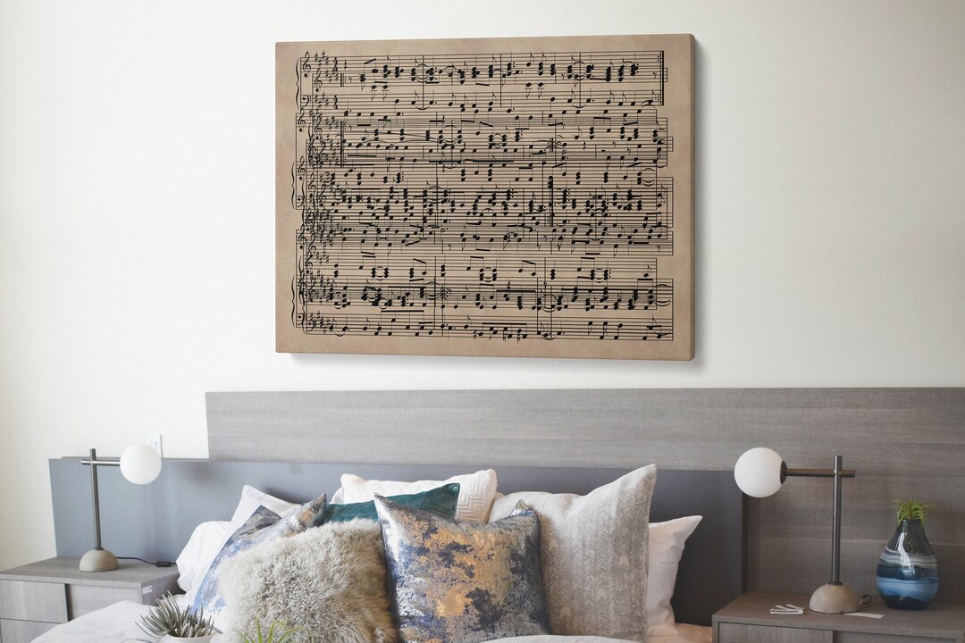 Music Sheets Print, Paper Anniversary Gift, Music Notes Art, Custom ...