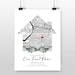 Custom Home Map, First Time Home Buyer, Personalized Housewarming Gift ...