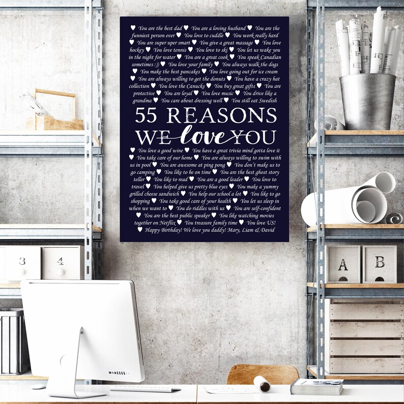 50 Reasons Why We Love You Reasons You Are Loved 50th | Etsy