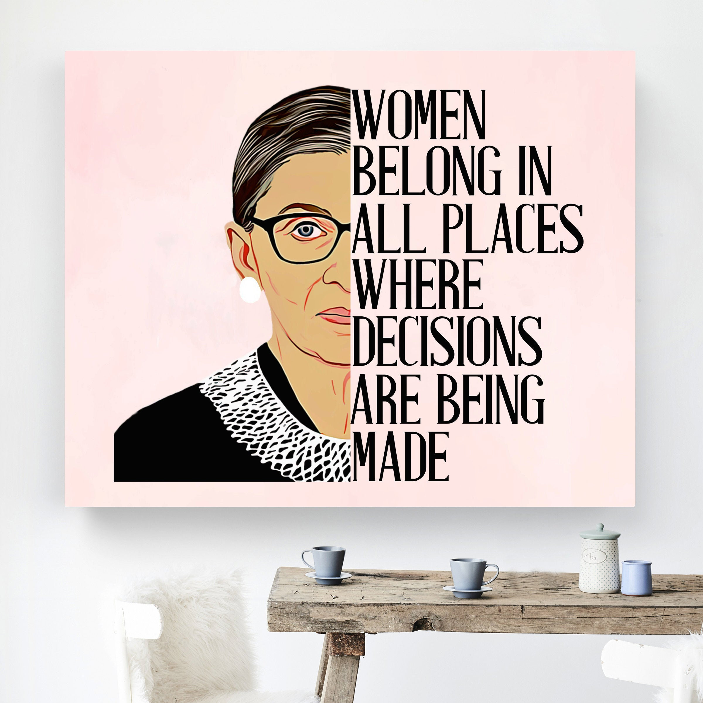 Ruth Bader Ginsburg Quote Canvas Ginsburg Quotes Print RBG | Etsy New ...