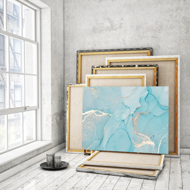 Marble Canvas Print, Large Marble Art on Canvas, Modern Wall Decor ...