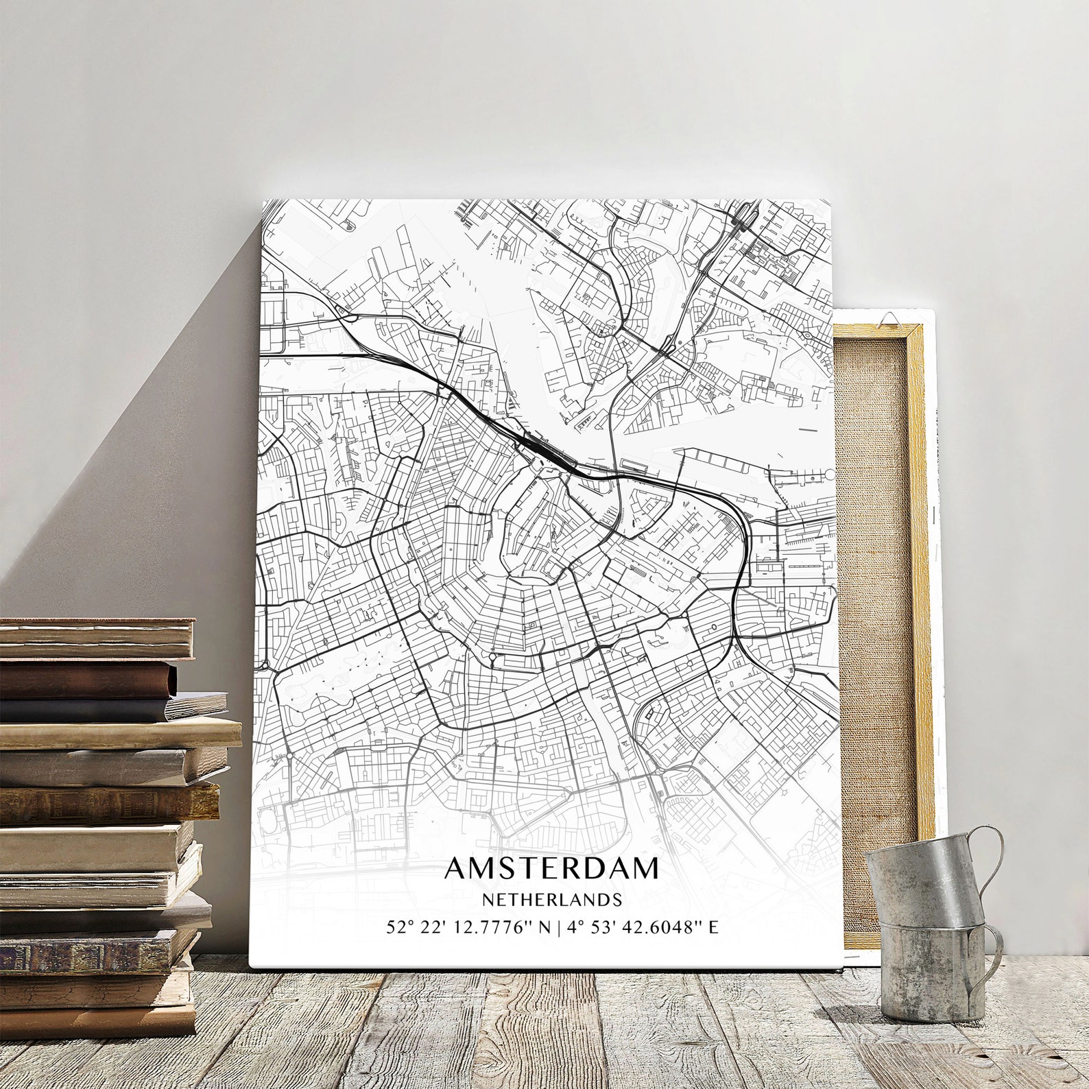 City Street Map Amsterdam City Map Poster Any City Map - Etsy