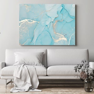 Marble Canvas Print, Large Marble Art on Canvas, Modern Wall Decor ...