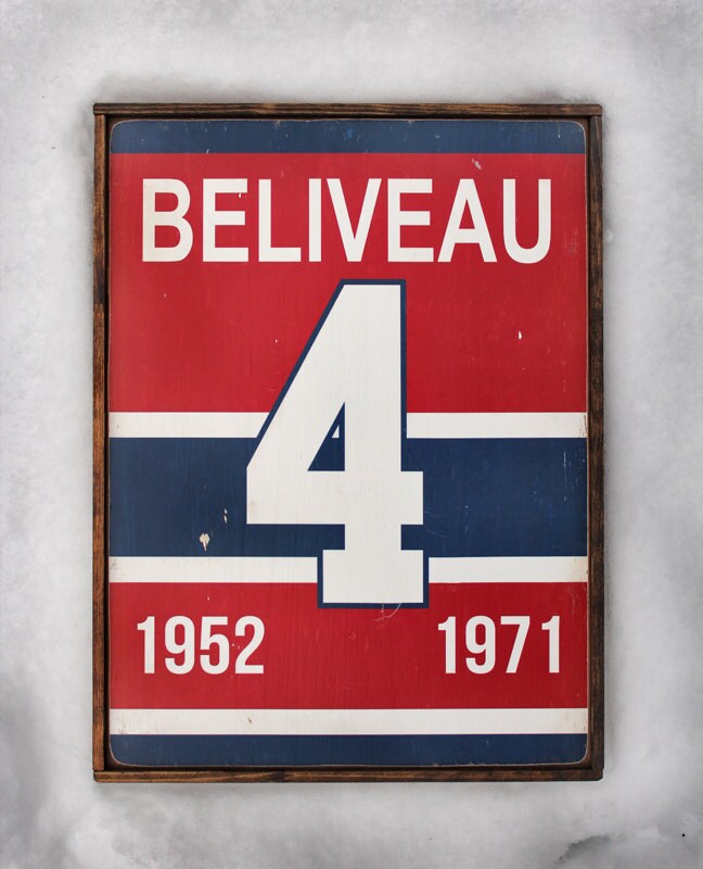 Vintage wooden signs retired Montreal Canadiens number | Etsy