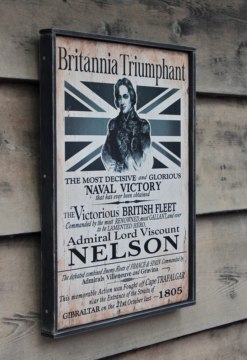 Vintage Wooden Sign ' Britannia Triumphant ' Admiral - Etsy