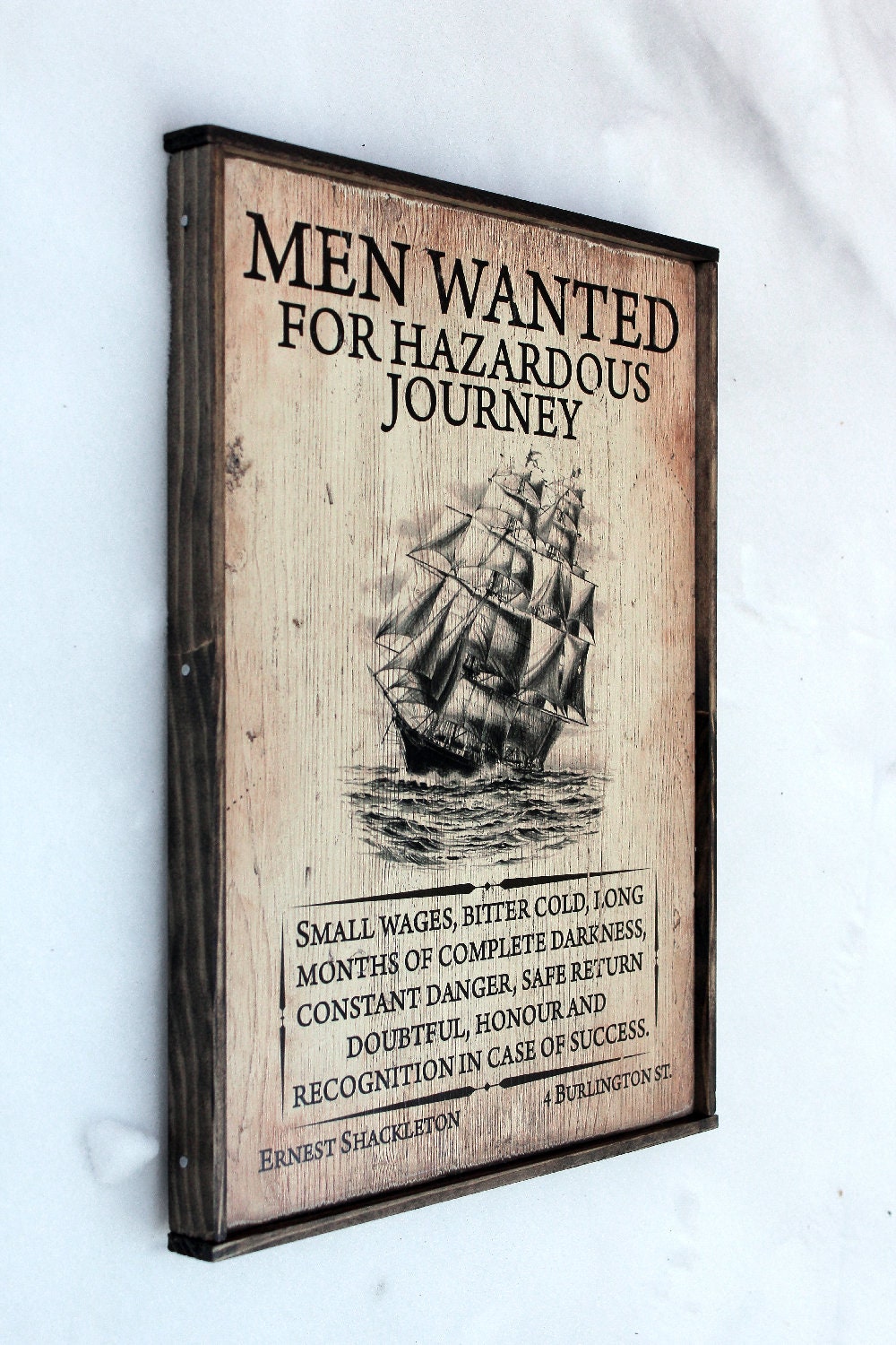 Handmade Wooden Sign ' Men Wanted ' Commemorating | Etsy