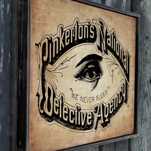 Vintage Wooden Sign 'pinkerton's National Detective Agency' - Etsy