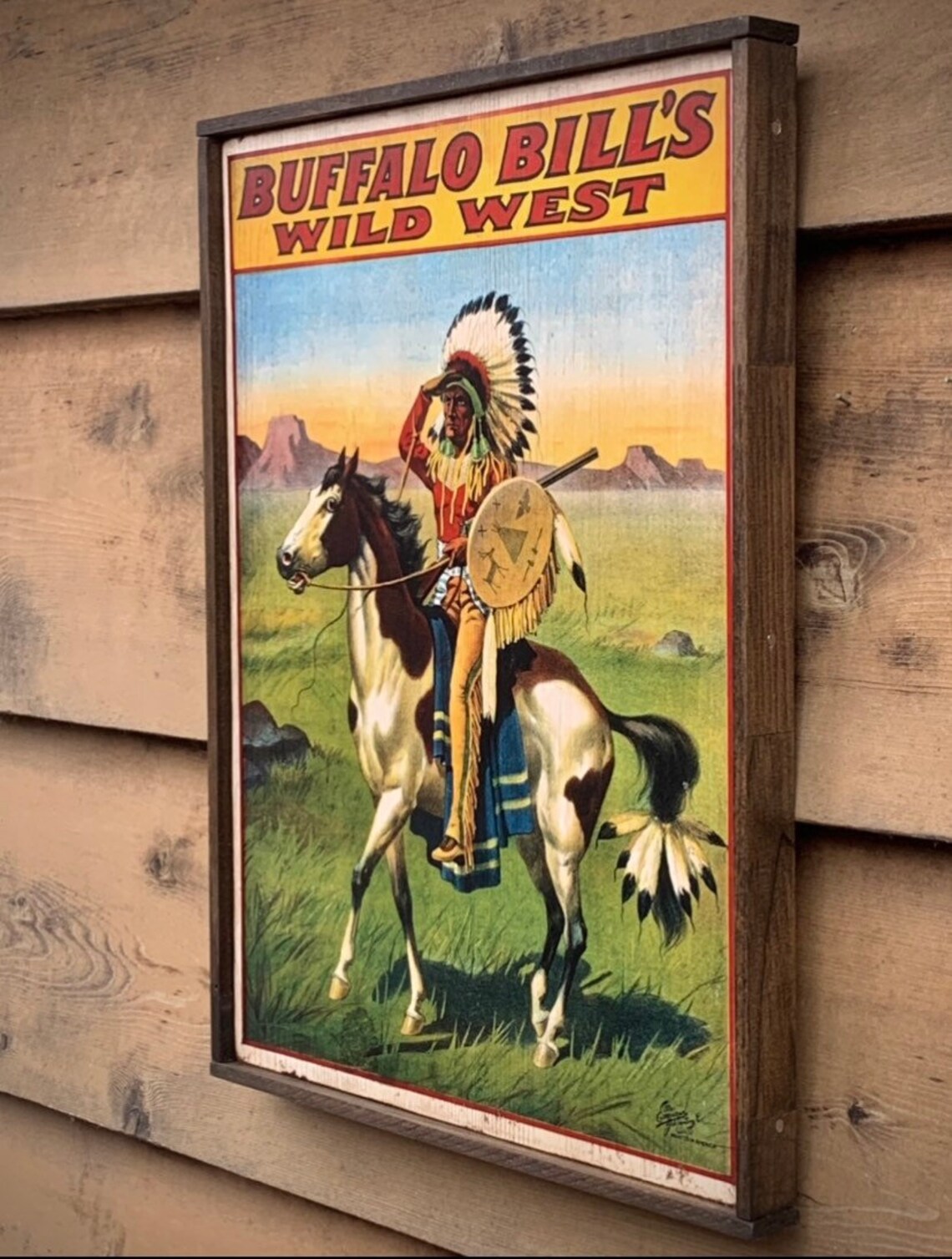 Vintage Wooden Sign 'buffalo Bill's Wild West - Etsy