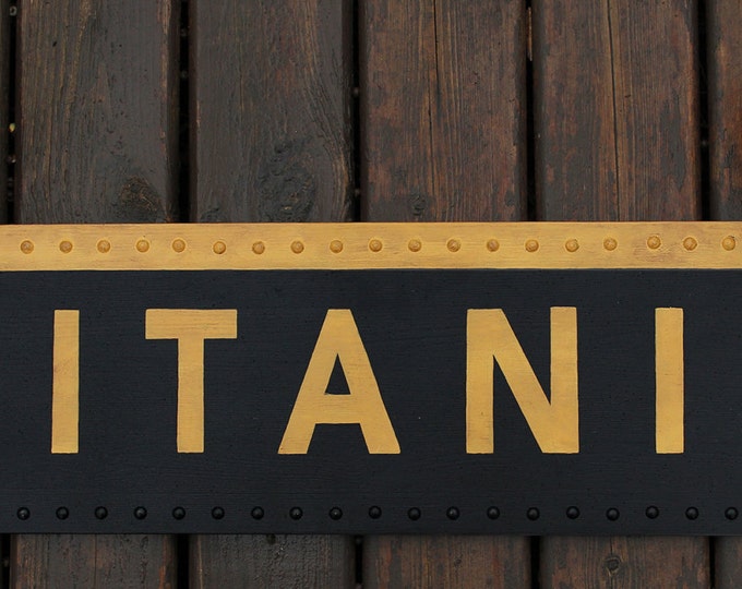 Rare Limited Vintage Wooden Sign ' TITANIC ' Name Plate - Etsy