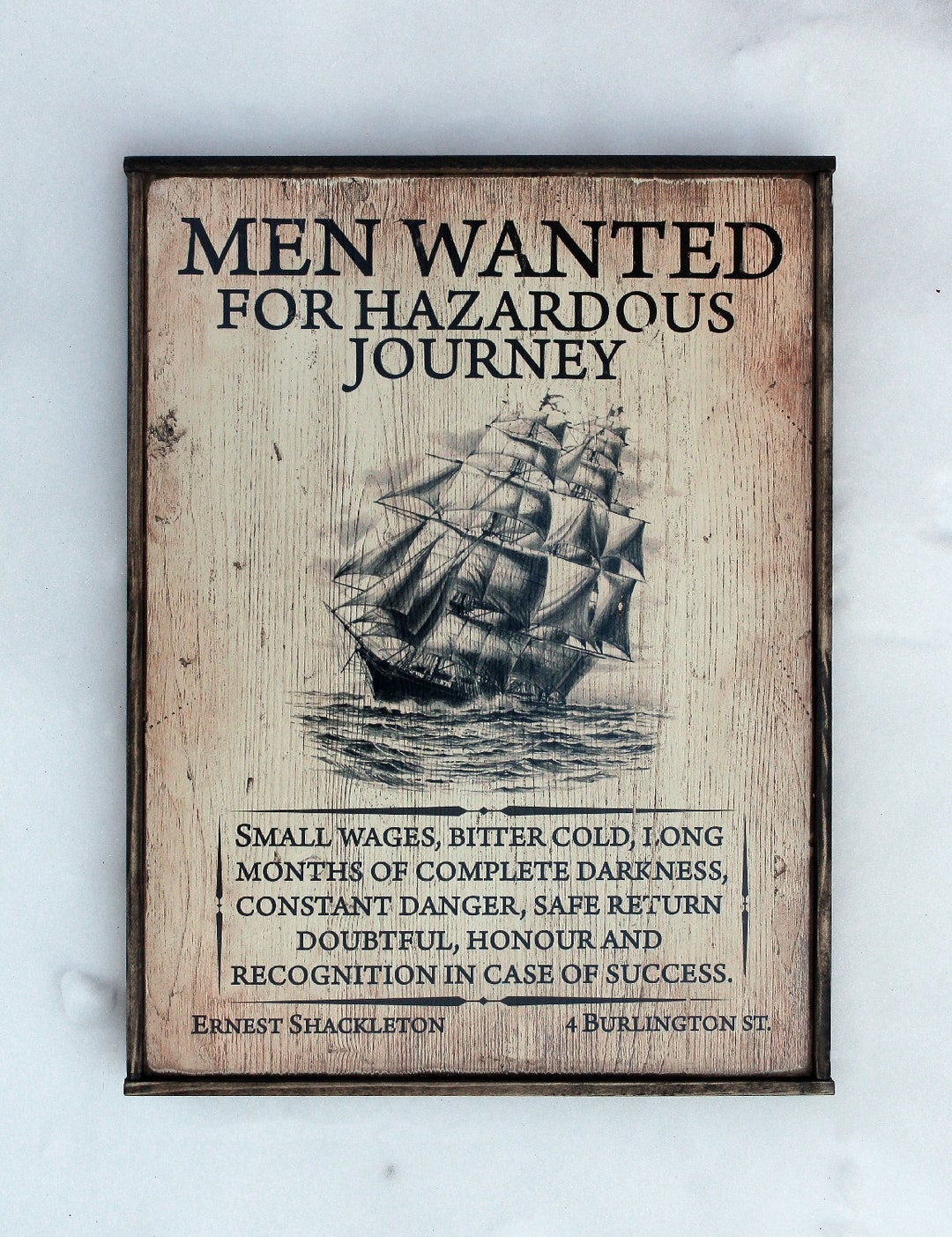 Handmade Wooden Sign ' Men Wanted ' Commemorating - Etsy