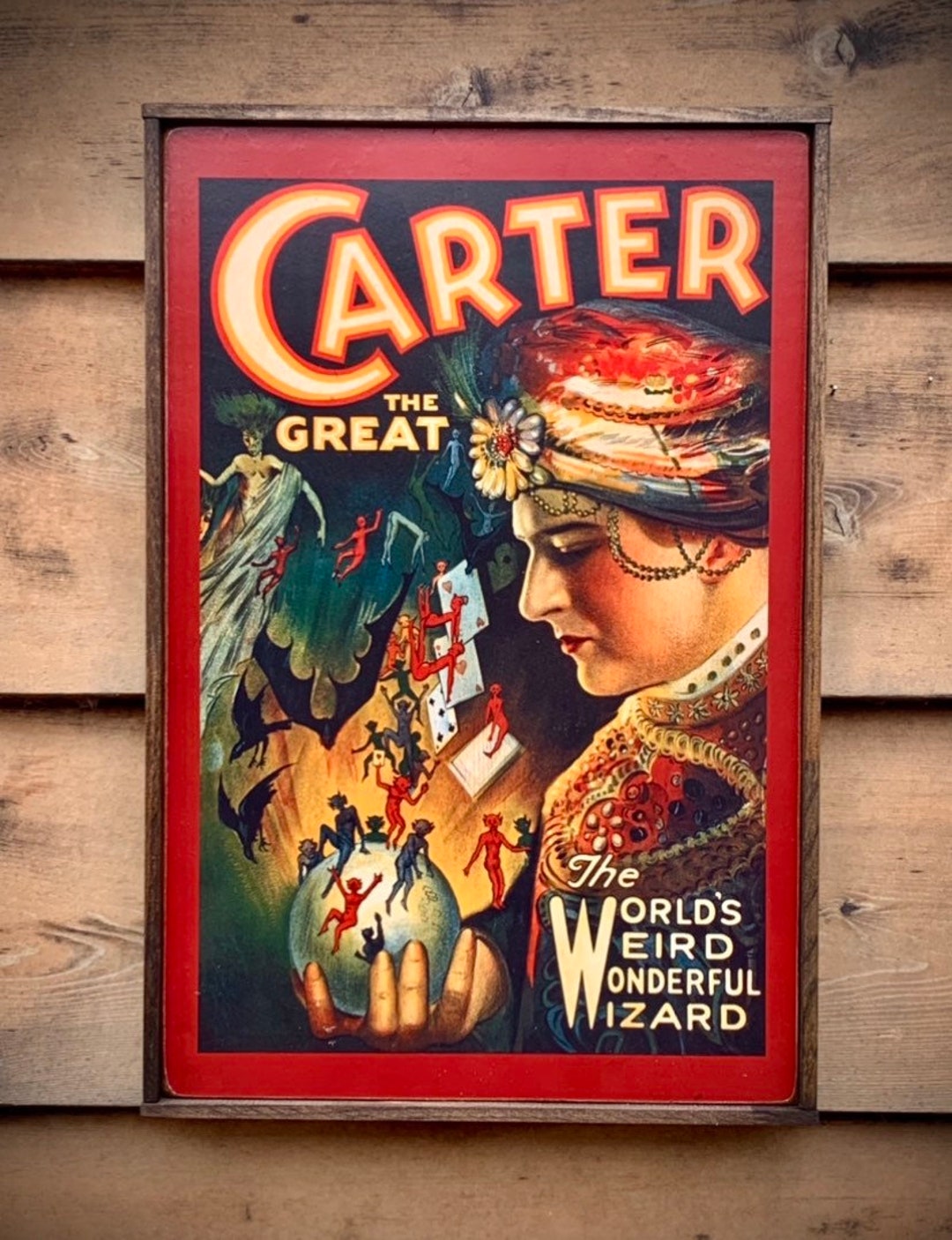 Vintage Wooden Sign 'charles Joseph Carter' Reproduction - Etsy