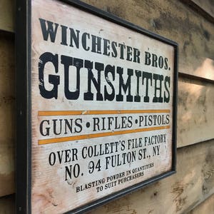 Rustic Wooden Sign 'gunsmiths' - Etsy