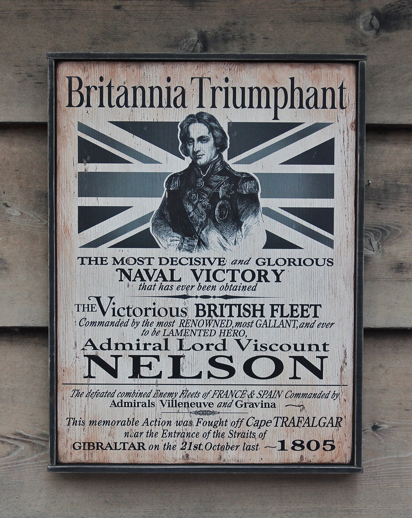 Vintage Wooden Sign ' Britannia Triumphant ' Admiral - Etsy