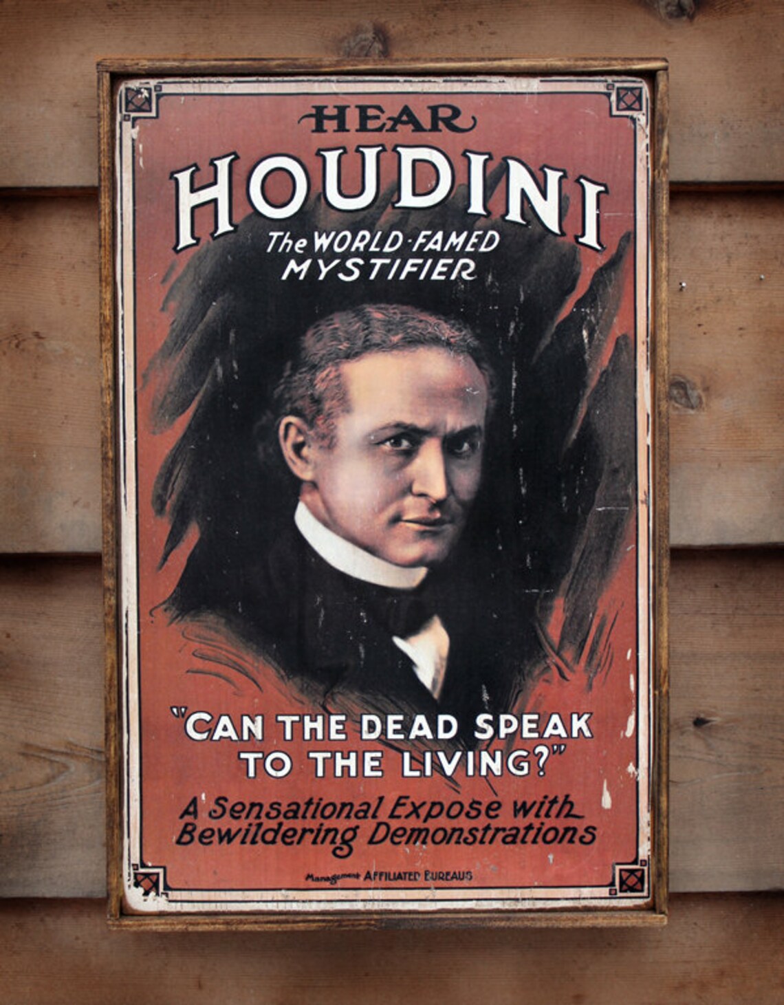 Vintage wooden sign 'Houdini' reproduction | Etsy