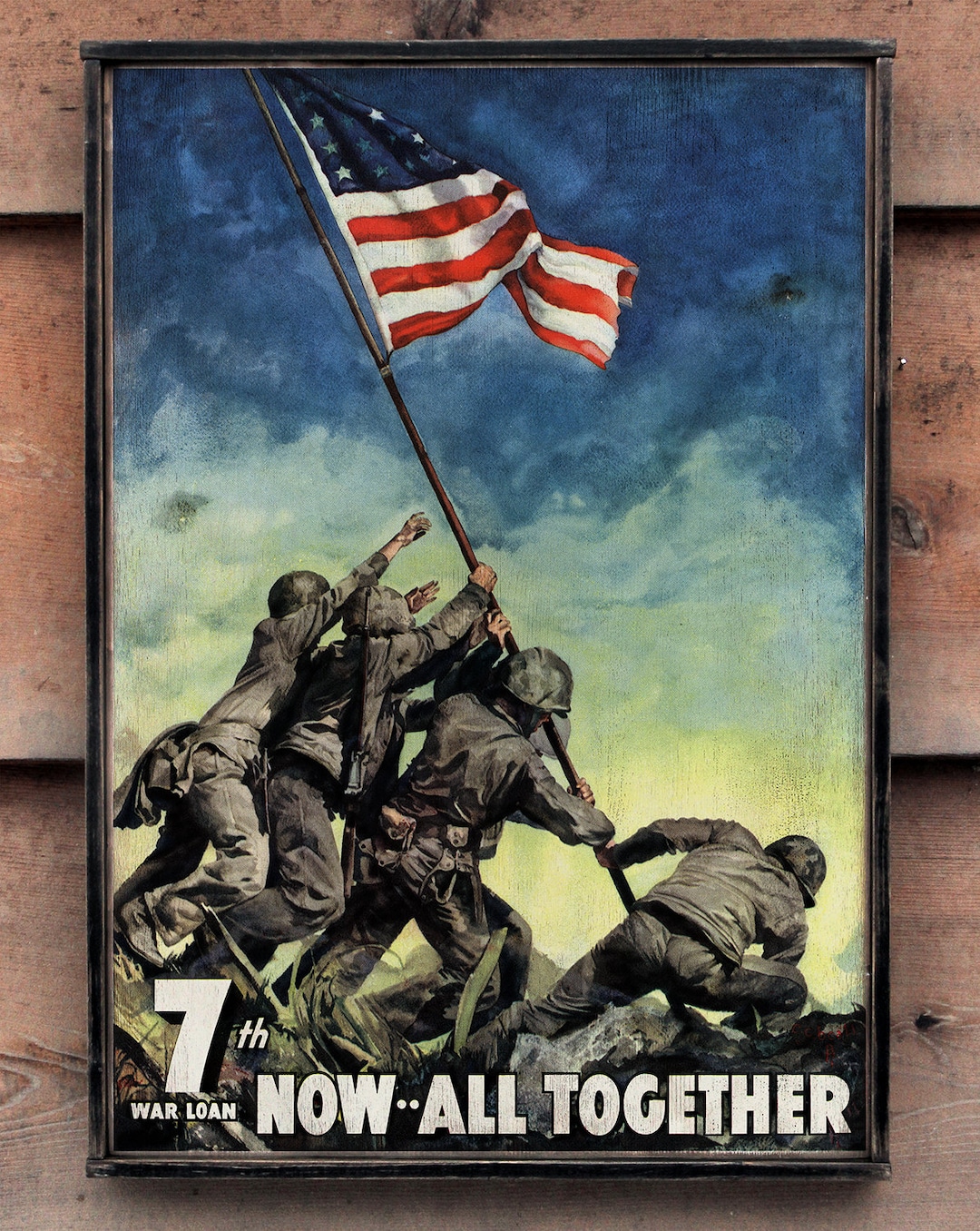 Vintage Wooden Sign '7th Now All Together' WW2 - Etsy