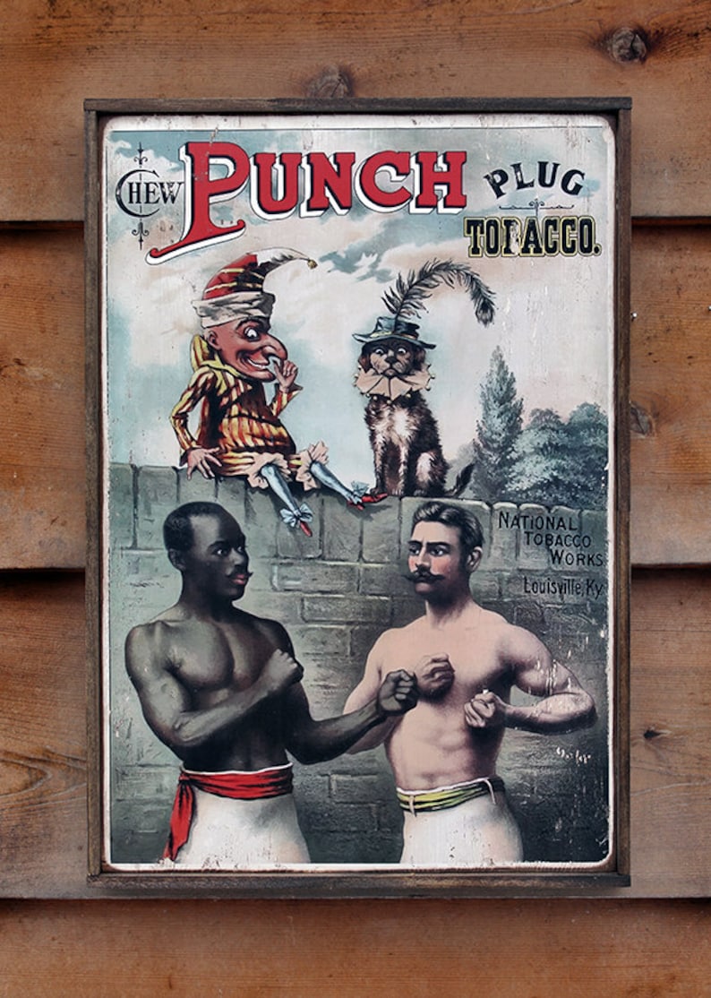 Vintage/wooden sign/Punch Tobacco/Reproduction concept | Etsy