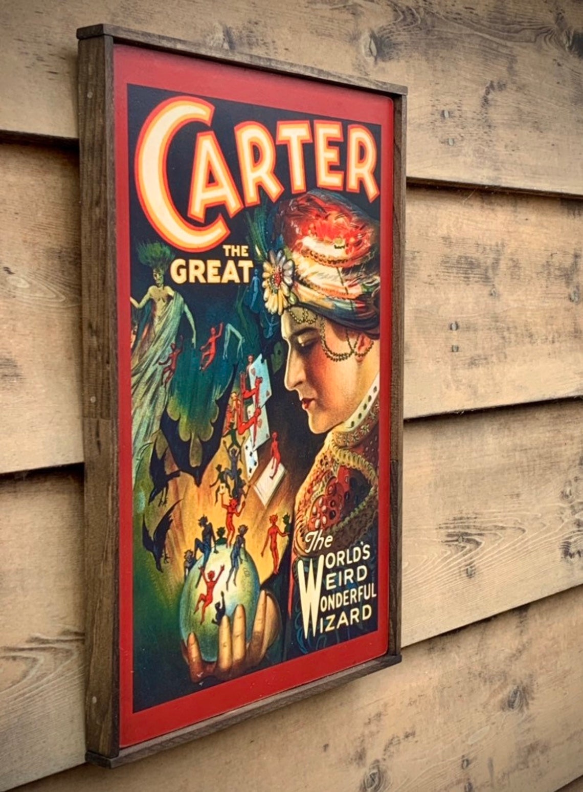 Vintage Wooden Sign 'charles Joseph Carter' - Etsy