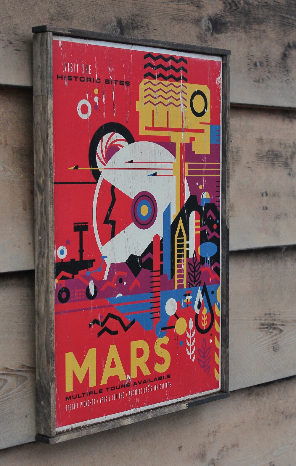 Vintage Wooden Sign 'mars Tours' Reproduction Sign | Etsy