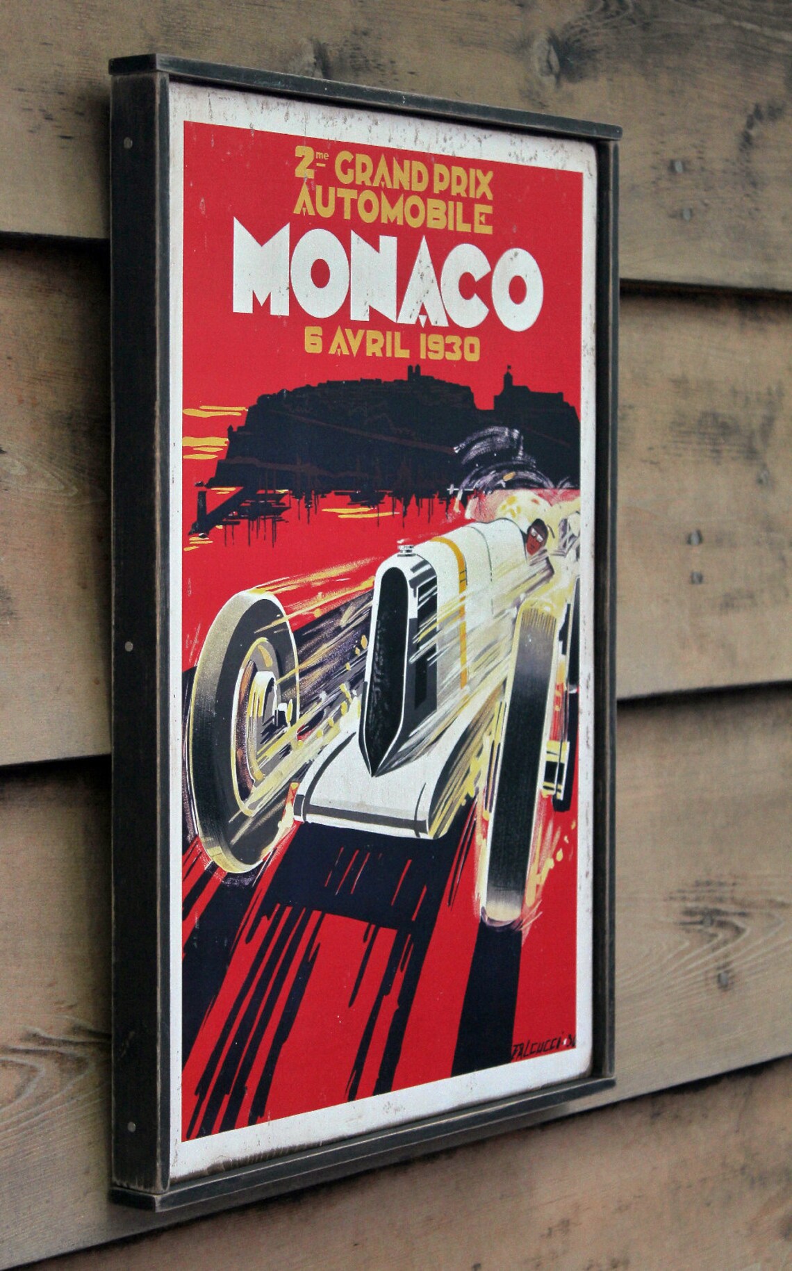 Vintage Wooden Sign 'monaco Grand Prix' Reproduction. | Etsy