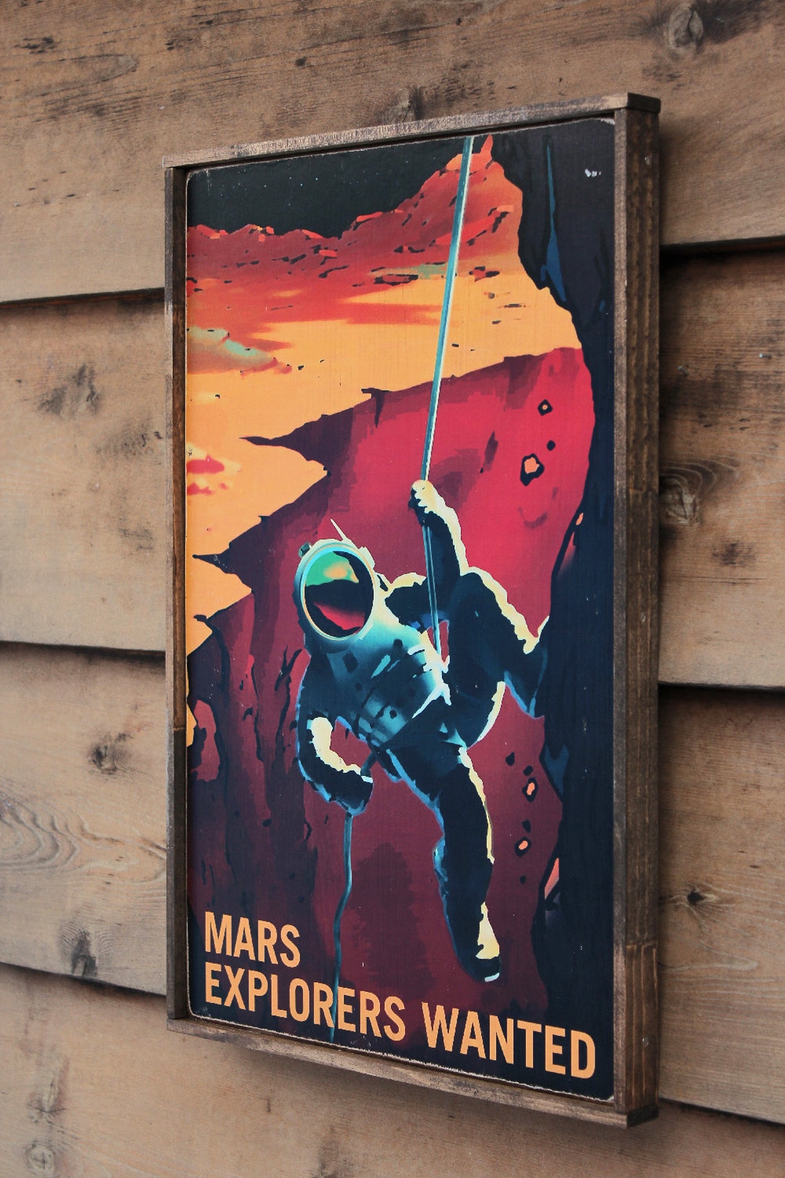 Vintage Wooden Sign 'mars Explorers Wanted' | Etsy