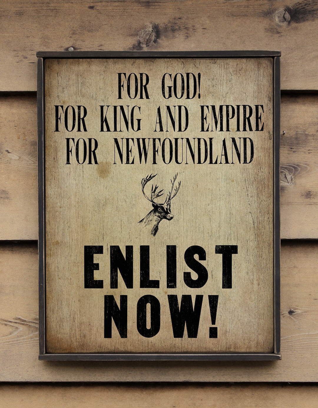 Distressed Wooden Sign ' Newfoundland Enlist Now '. WW1 Reproduction - Etsy