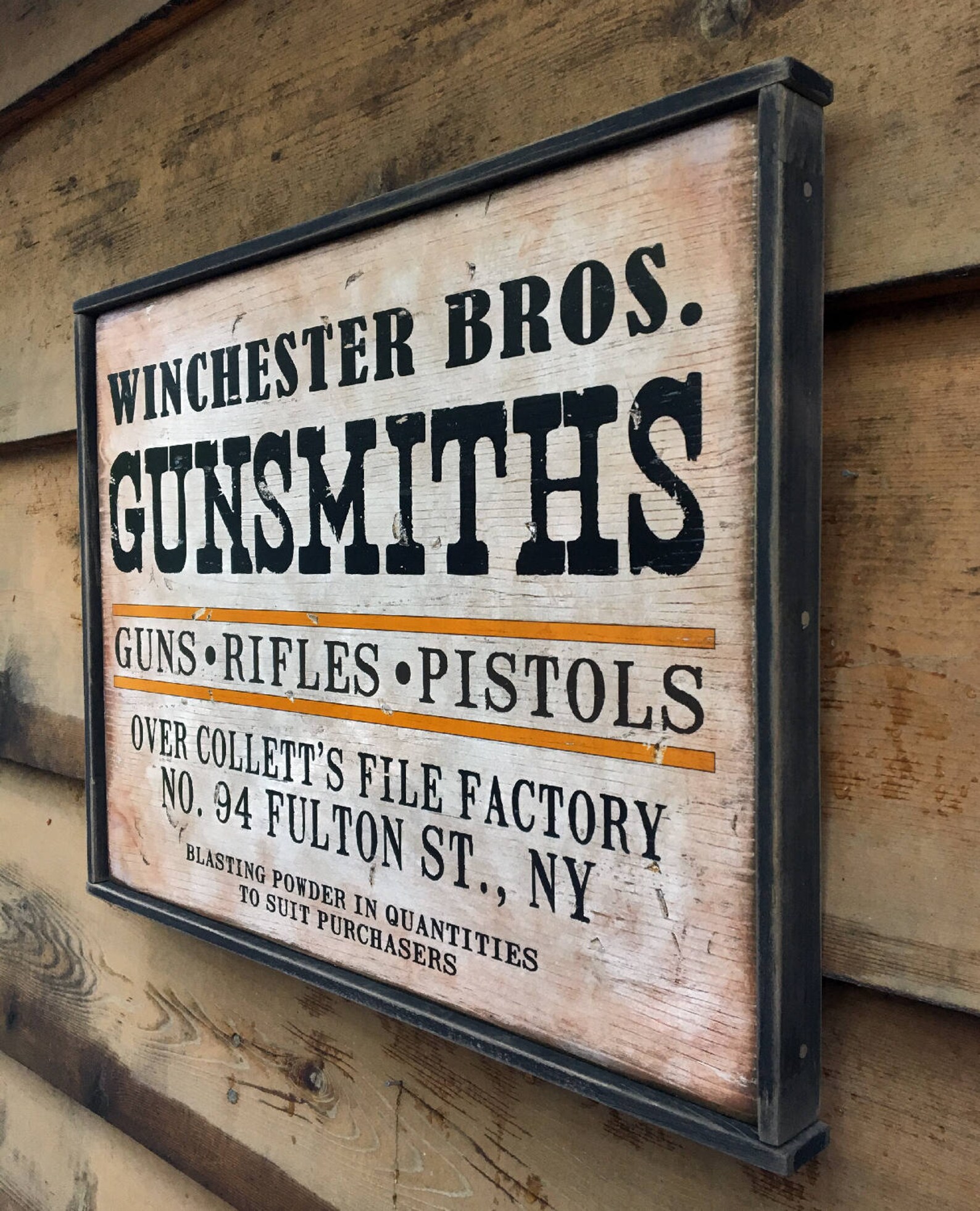 Rustic Wooden Sign 'gunsmiths' - Etsy