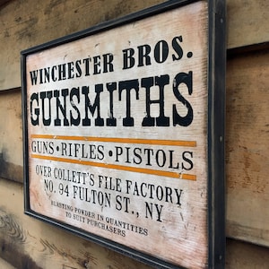 Rustic Wooden Sign 'gunsmiths' - Etsy