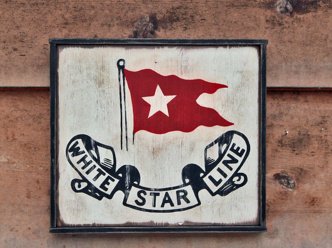 Vintage Wooden Sign 'white Star Line' Reproduction - Etsy