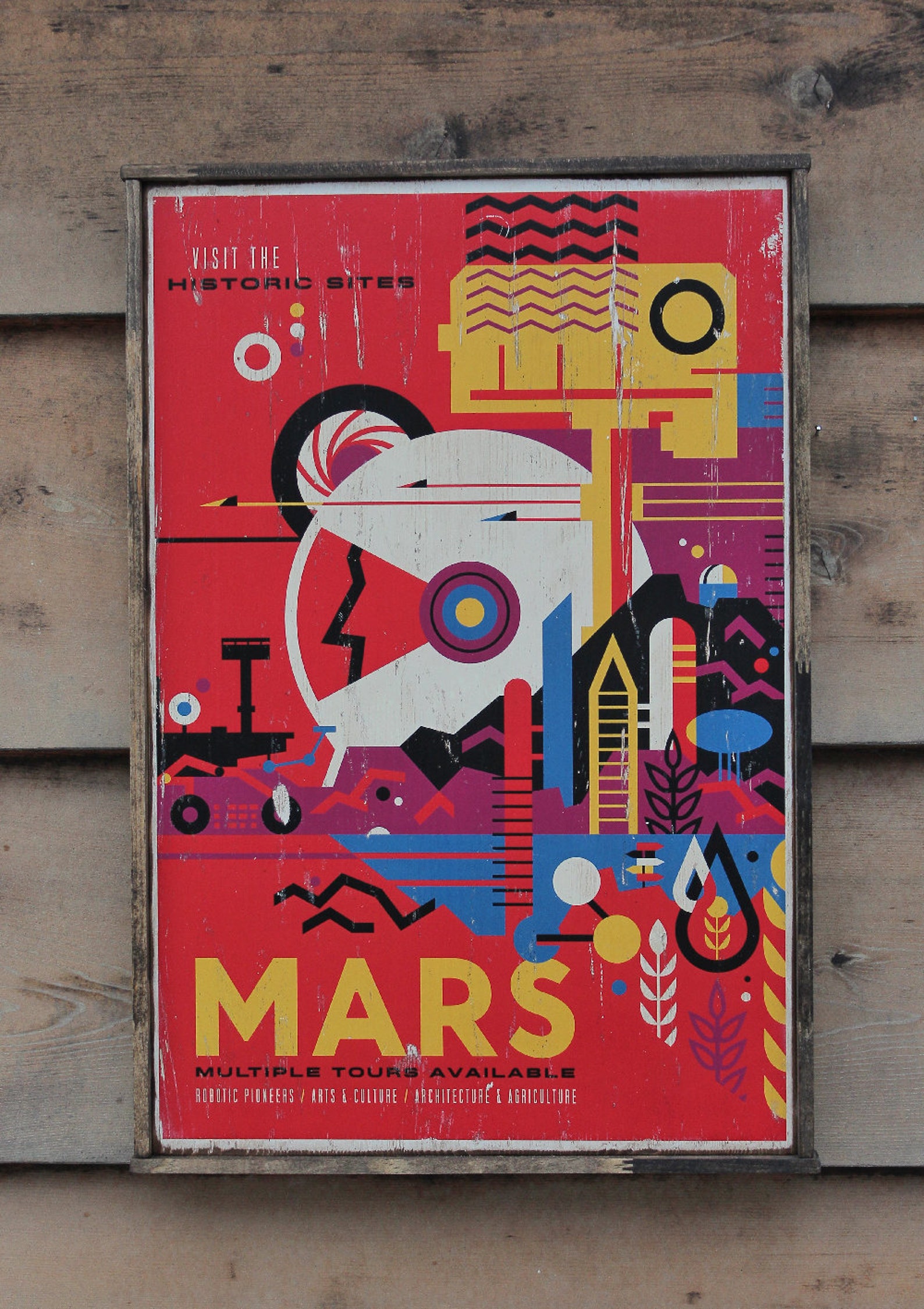 Vintage Wooden Sign Mars Tours Reproduction Sign - Etsy