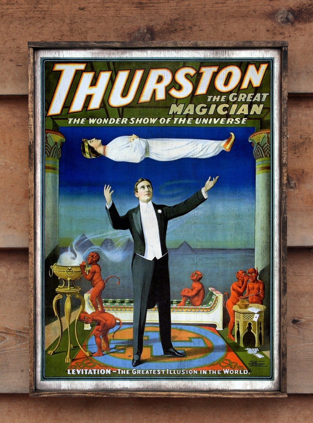 Distressed Wooden Sign 'thurston Levitation' Reproduction- U.S. Duty ...