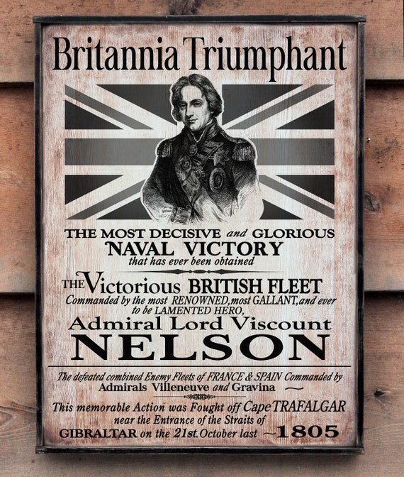 Vintage wooden sign ' Britannia Triumphant ' Admiral | Etsy