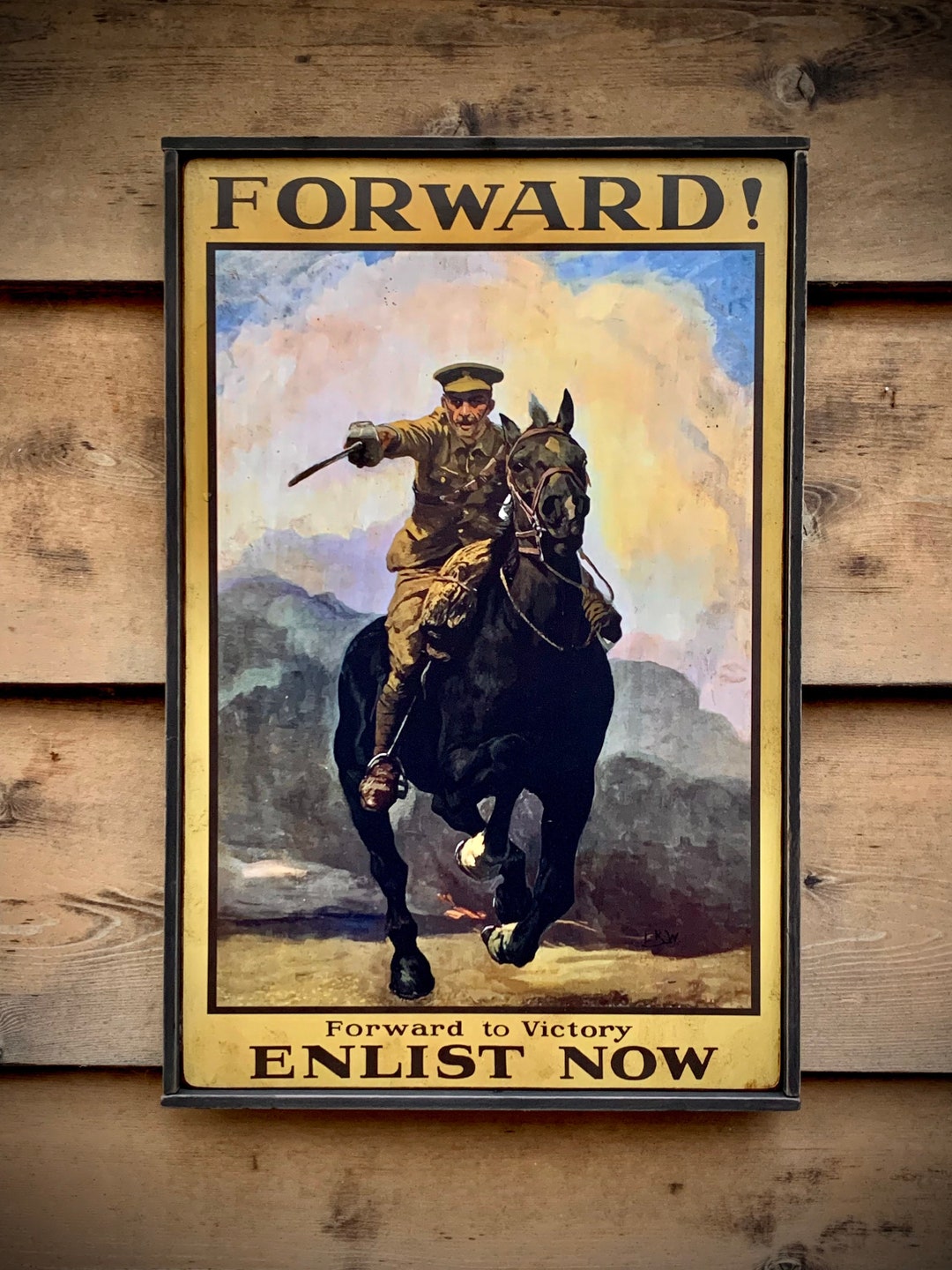 Vintage Wooden Sign 'forward Enlist Now' WW1 - Etsy