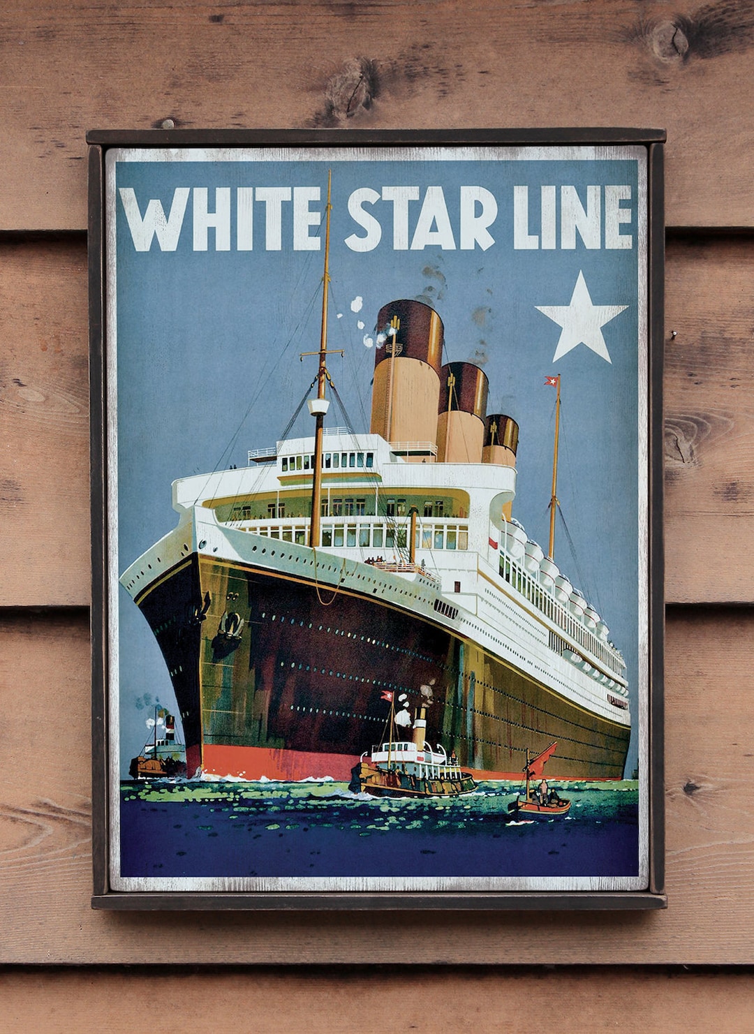 Vintage Wooden Sign 'white Star Line Fleet' Reproduction Concept - Etsy