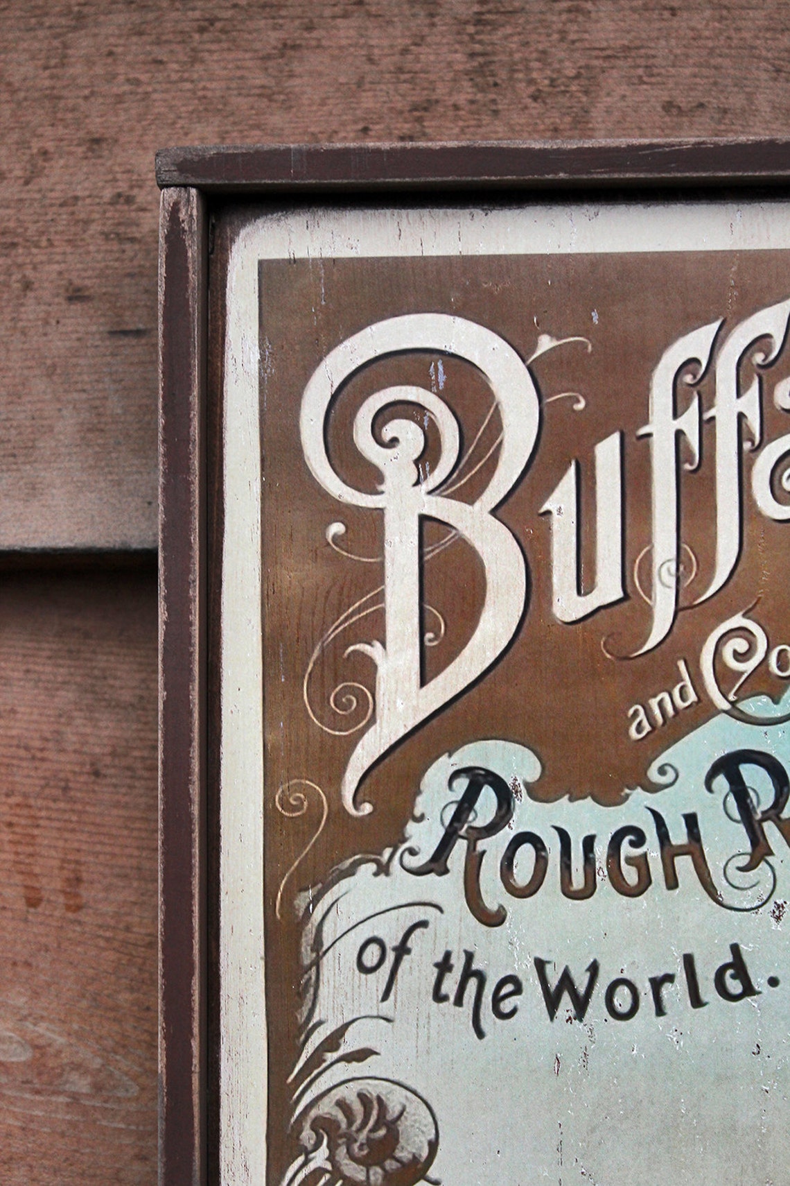 Vintage wooden sign 'Buffalo Bill's Wild West' | Etsy