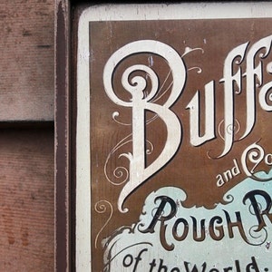 Vintage Wooden Sign 'buffalo Bill's Wild West' Reproduction. - Etsy