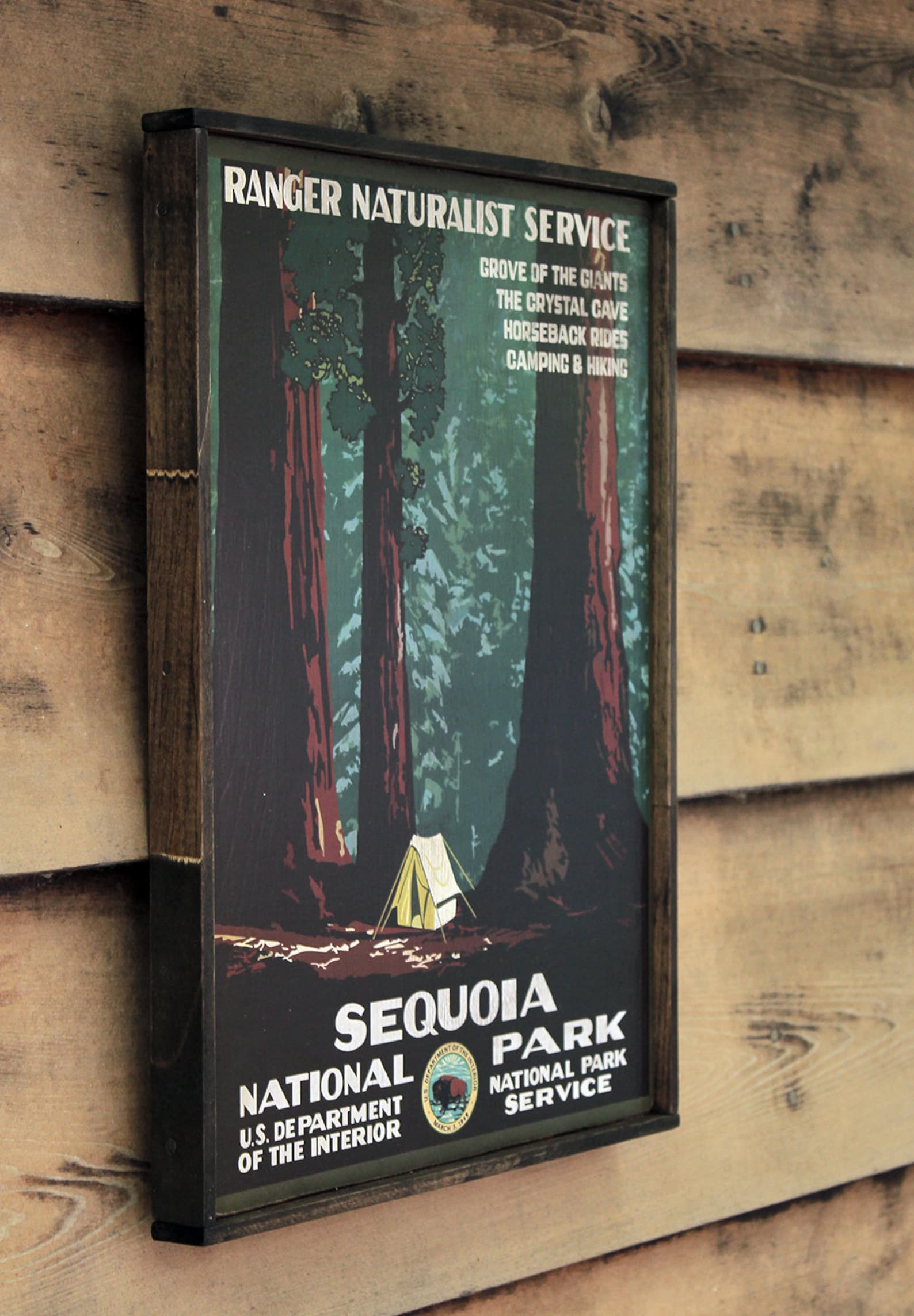 Vintage Wooden Sign 'sequoia National Park' - Etsy