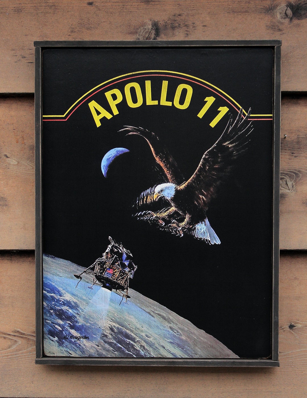Vintage Wooden Sign Apollo 11 LEM and Eagle Reproduction - Etsy Canada