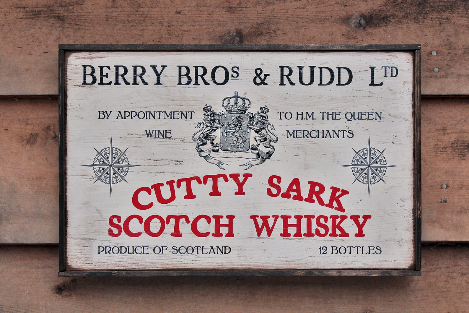 Rustic wooden sign 'Cutty Sark Scotch Whiskey' | Etsy