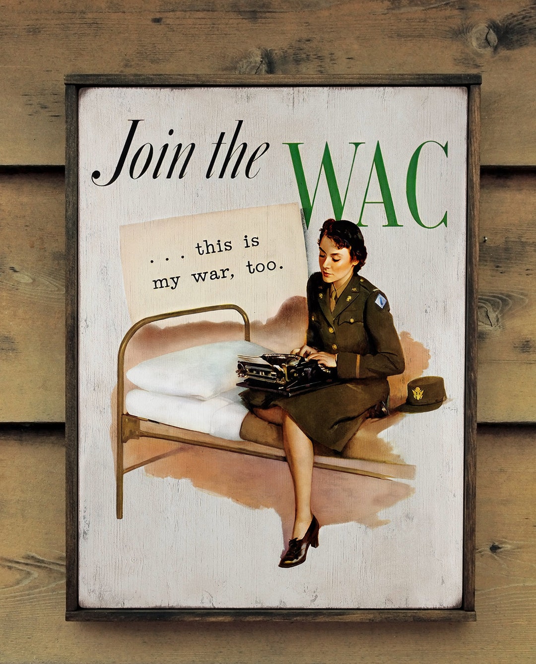 Vintage Wooden Sign ' Join the WAC ' WW2 Propaganda Reproduction - Etsy