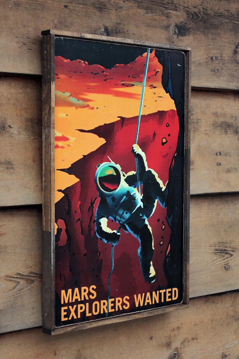 Vintage Wooden Sign Mars Explorers Wanted Reproduction - Etsy