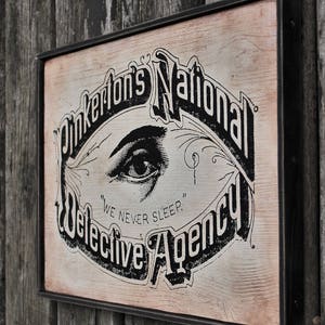 Vintage Wooden Sign 'pinkerton's National Detective - Etsy