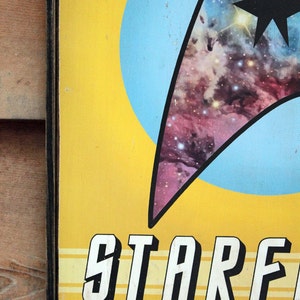 Distressed Wooden Sign STARFLEET Explore New Worlds' Original Creation ...