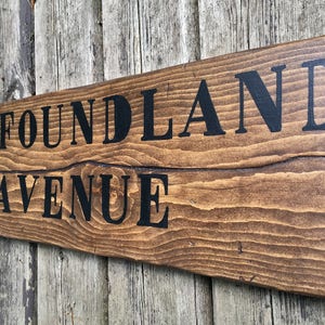 Distressed Wooden Sign ' Newfoundland Avenue ' WWI Centenary Art- U.S ...