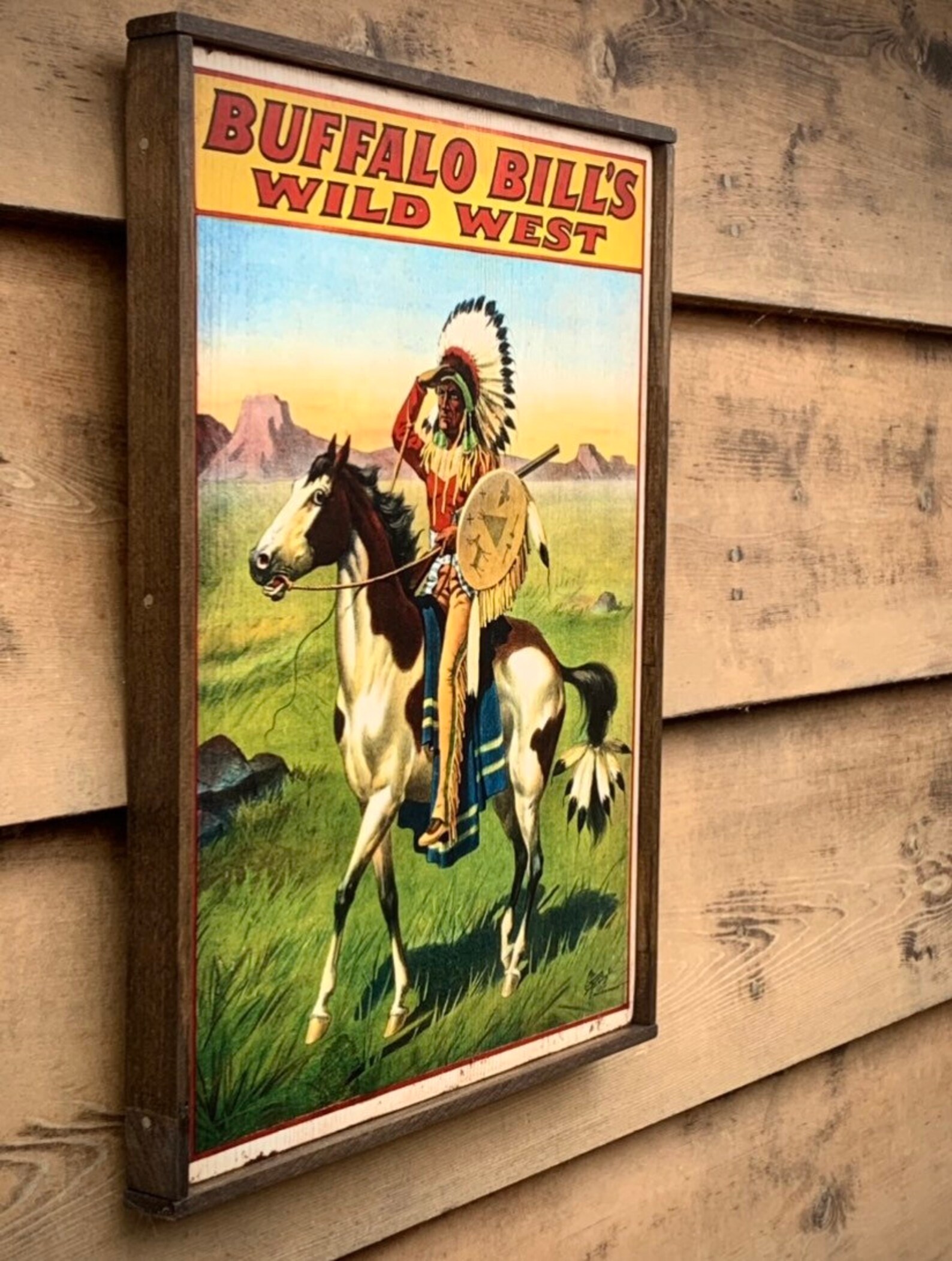 Vintage Wooden Sign 'buffalo Bill's Wild West - Etsy