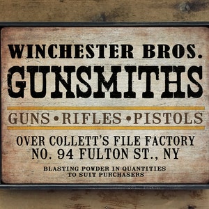 Rustic Wooden Sign ' Gunsmiths ' - Etsy